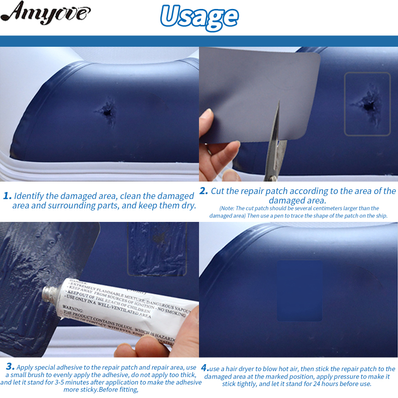 Kayaking Paddle Board Sup Repair Kit Glue Air Valve Paddle Board ...