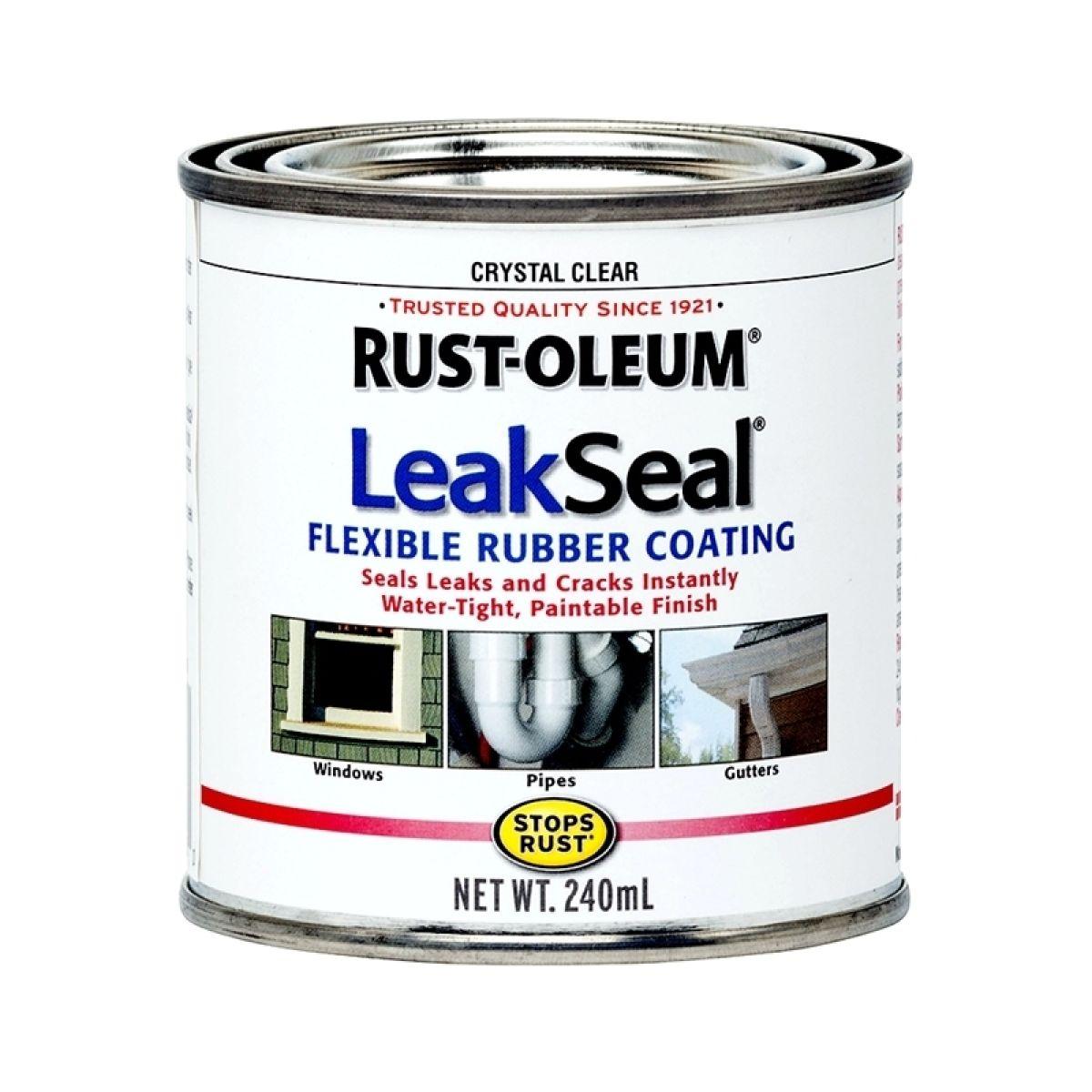 Rust-Oleum LeakSeal Flexible Rubber Coating Clear 240ml RustOleum ...