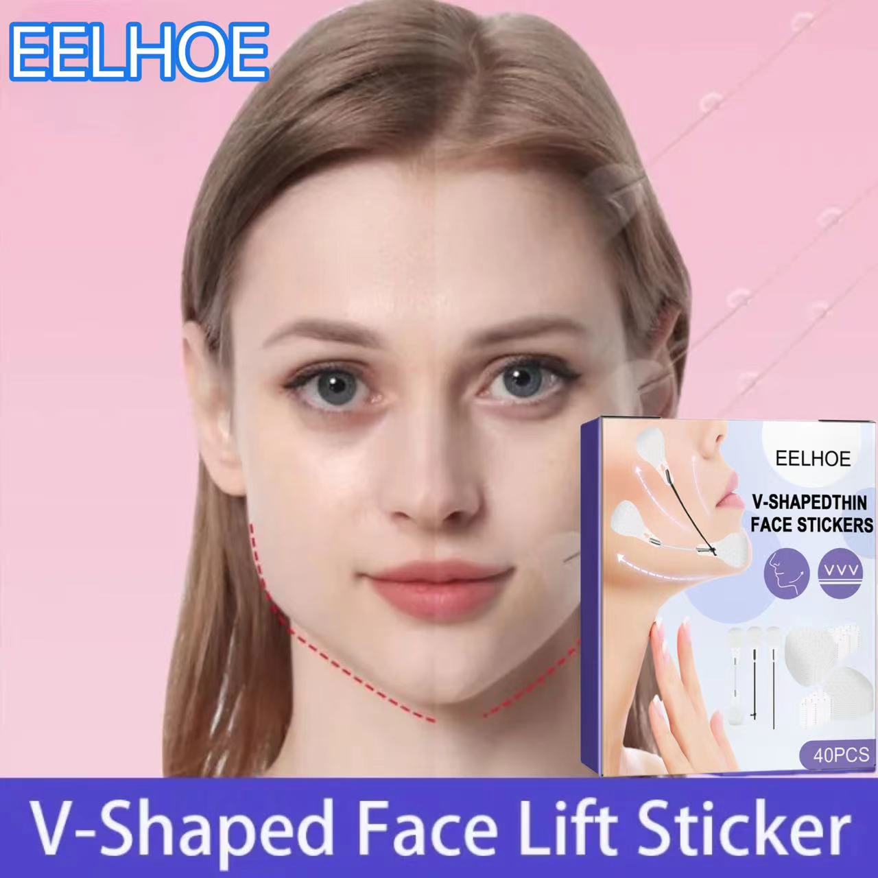 [40pcs] Stiker Wajah Anti Kerut/Sticker Garis Wajah /V Shape Face Lift ...