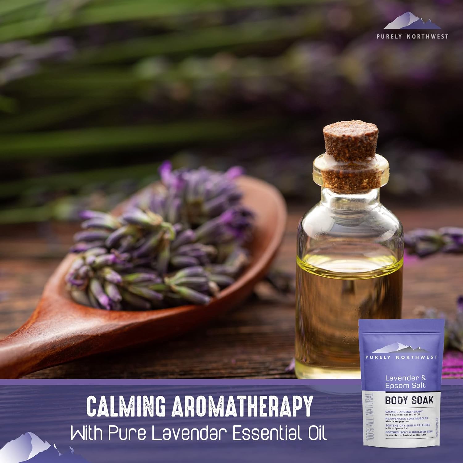 Premium Lavender, MSM & Epsom Salt Body Soak-Aromatherapy which ...