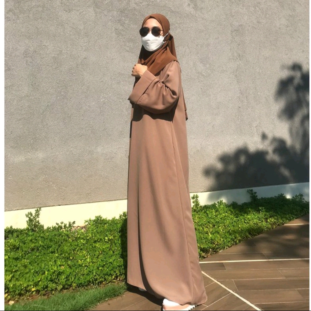 Gamis abaya hitam polos | Lazada Indonesia