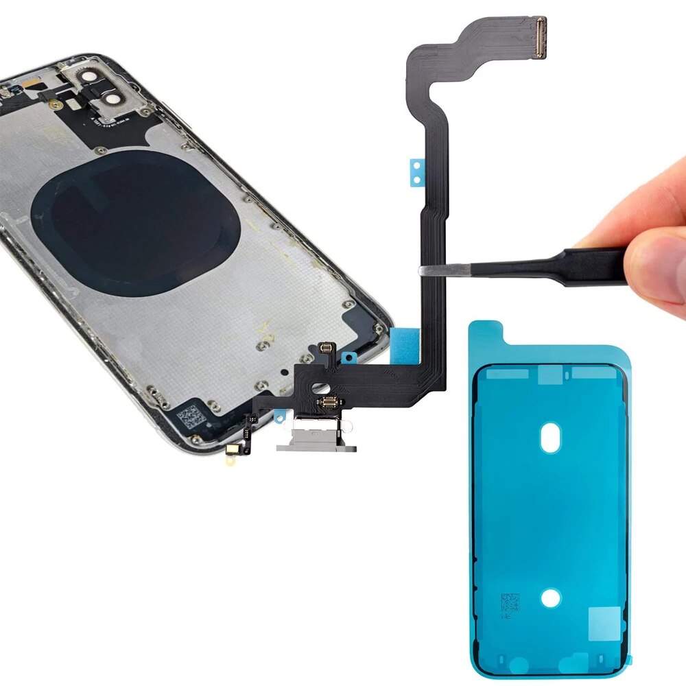 USB Port Charger Dock Connector Mic Charging Flex Cable For iPhone X XR ...
