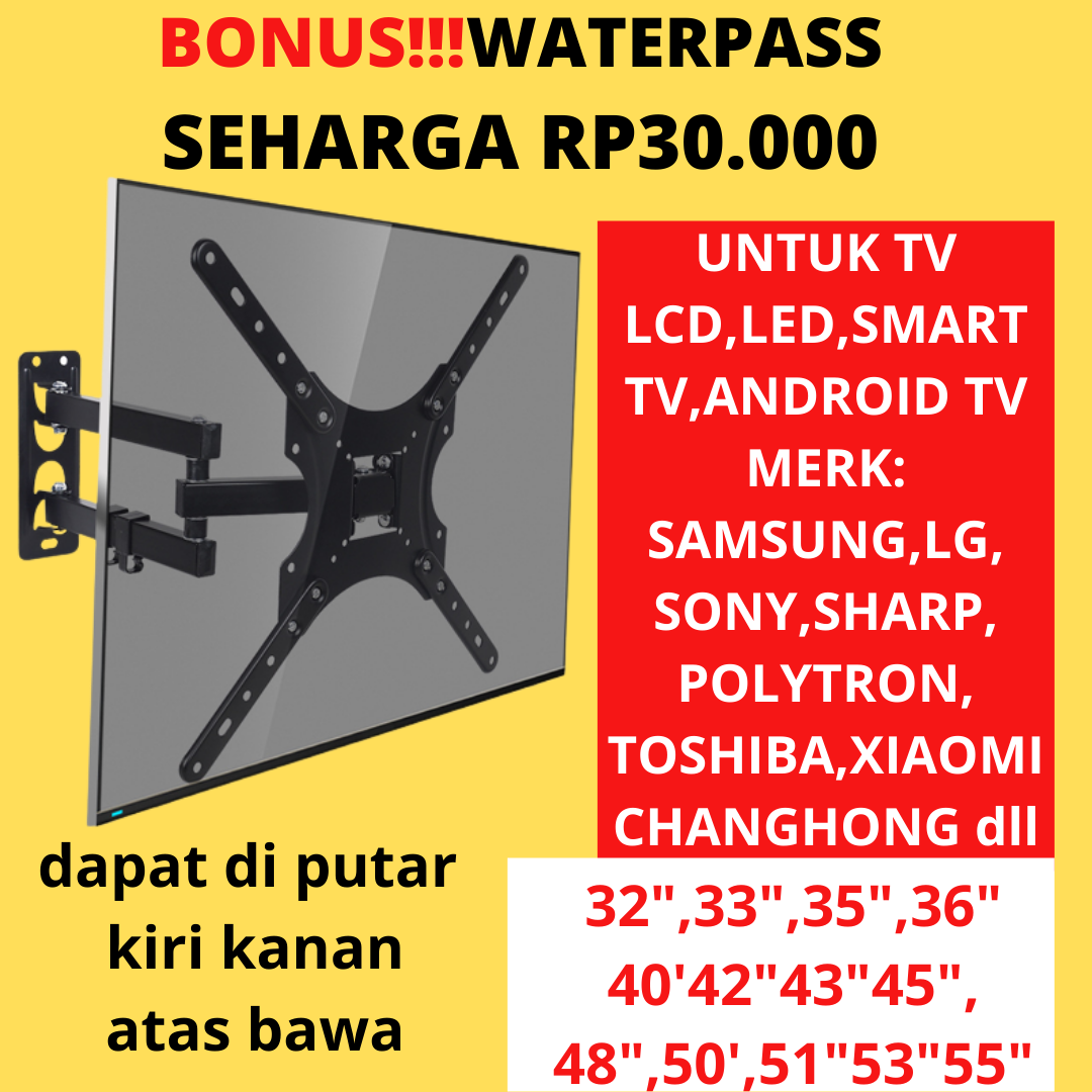 Bracket Breket Braket Tv Tivi Di Dinding Tembok Led Lcd Smart Android ...