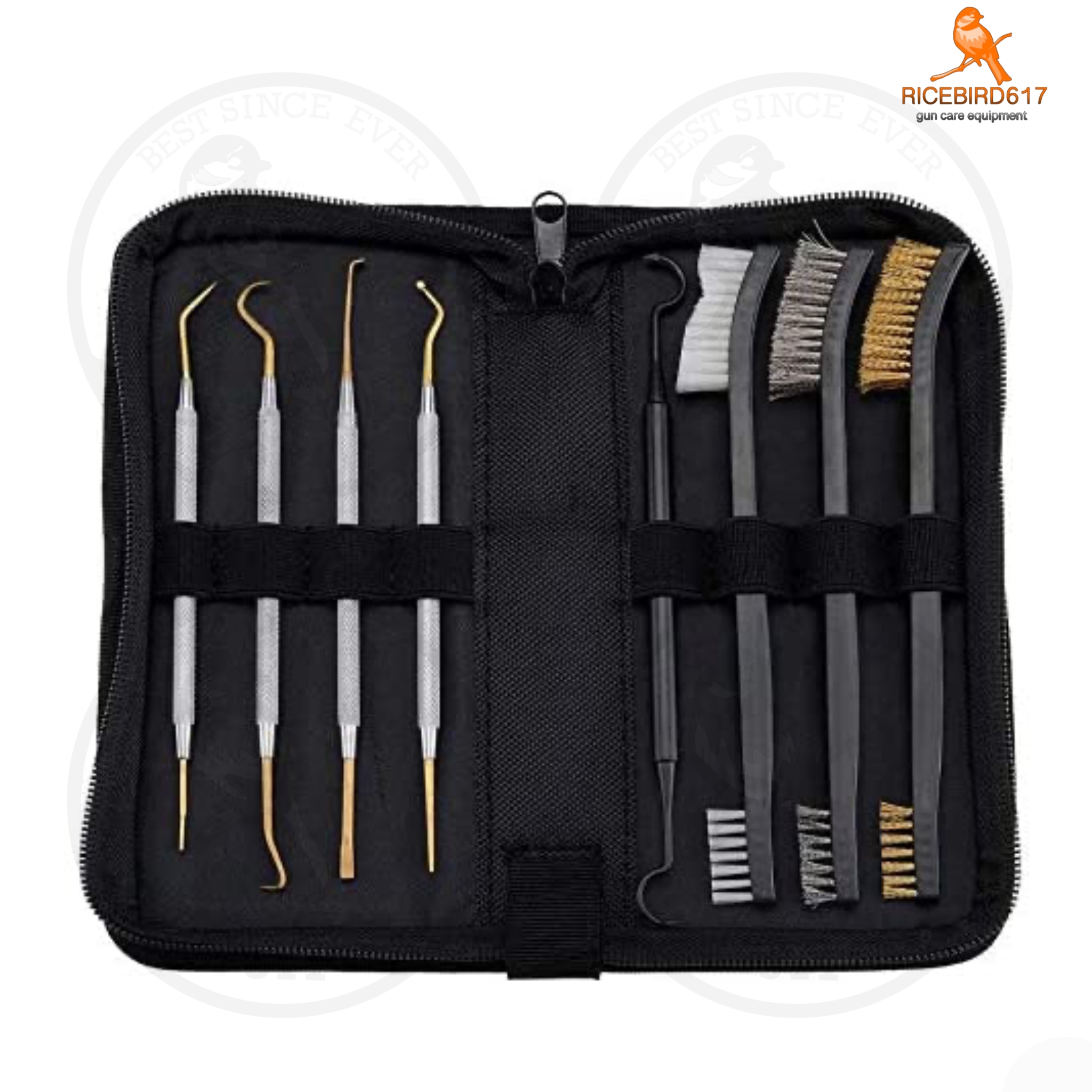 ชุดทำความสะอาดปืน ไม่แคะทองเหลือง และชุดแปรง 2 หัว BOOSTEADY Brass Pick ...