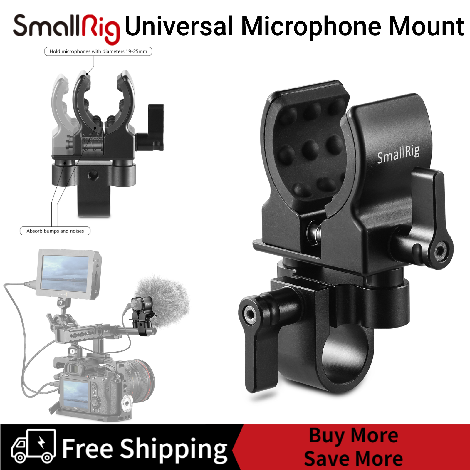 SmallRig Universal Microphone Mount 1993 | Lazada PH