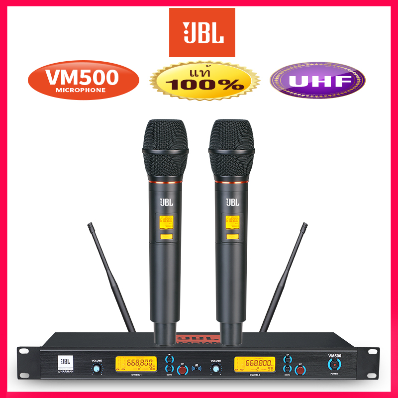 ไมคโครโฟนไร้สาย VM500 UHF ปรับความถี่ได้ ทีวี คาราโอเกะ ไมคโครโฟน ไมค์โคโฟนเสียงใส่คมชัด ไมค์ ...