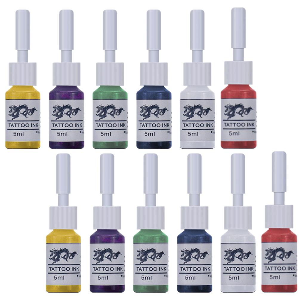 Yuanyan 12 Pcs Tattoo Color Set Dynamic Ink Painting Tattoos Plant ...