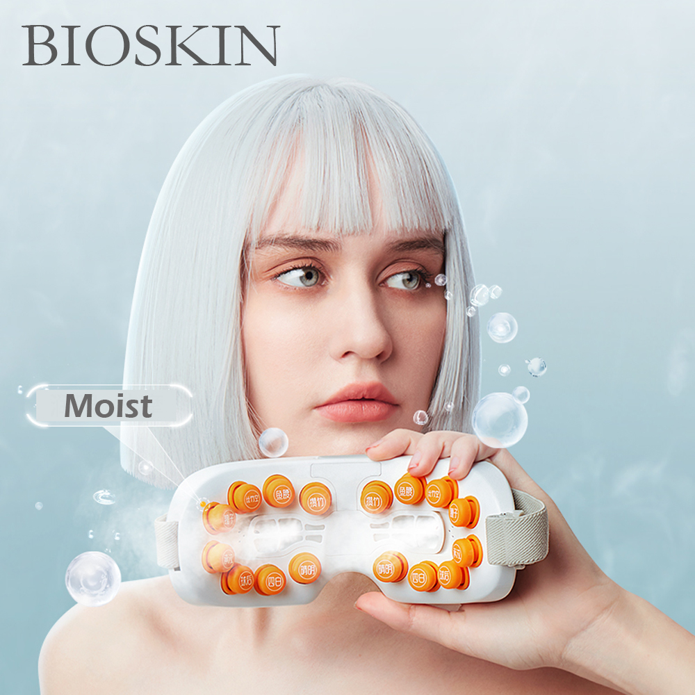 BIOSKIN Smart Dot Matrix Eye Massager with Atomization Eye Moistening Music Tapping Massager ...