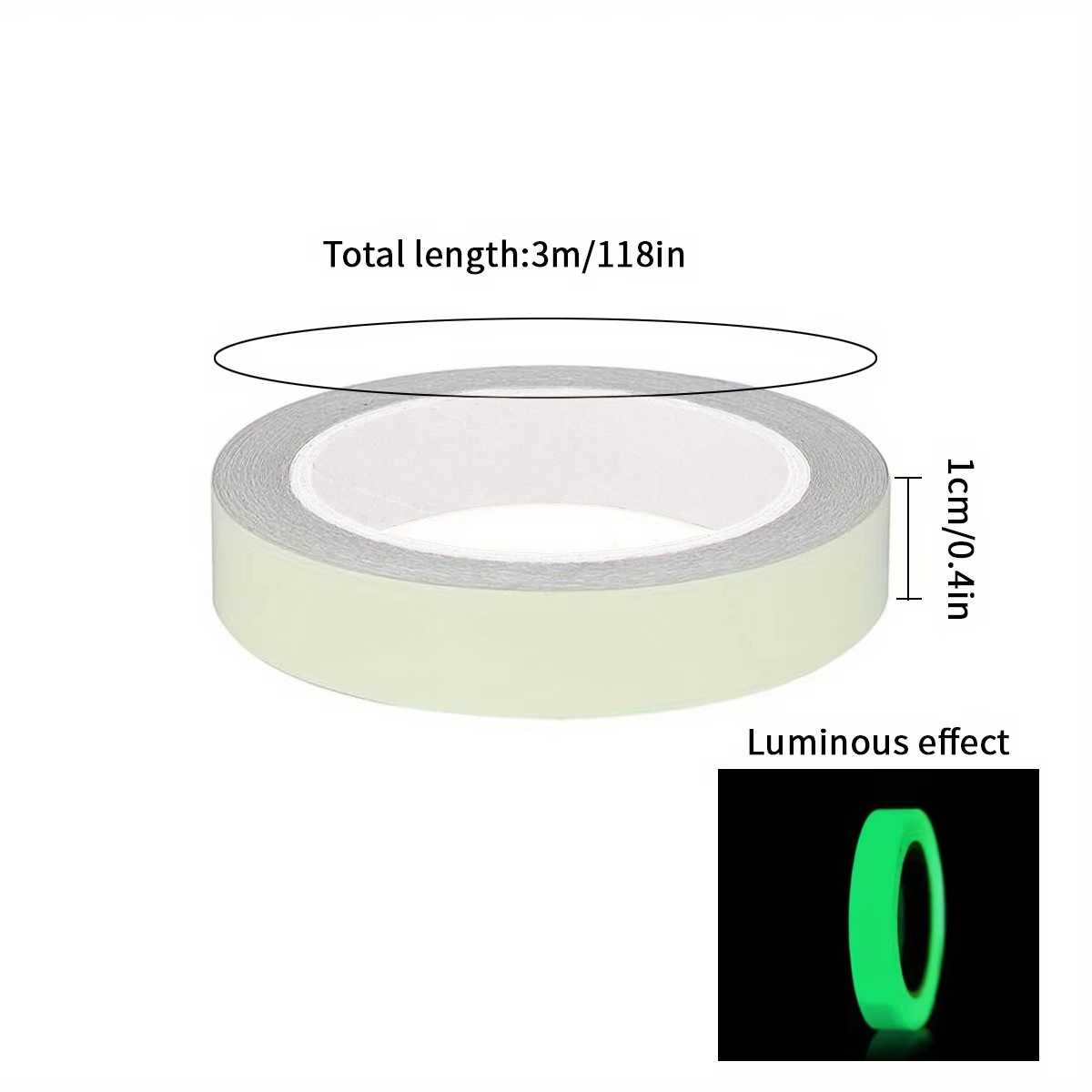 Monking DIY Green Luminous Tape Fluorescent Reflective Self-adhesive ...