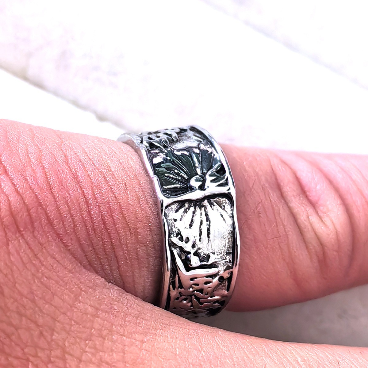 Jewelry Retro Victory Light Ring Refueling Couple Ring Hip Hop Opening ...