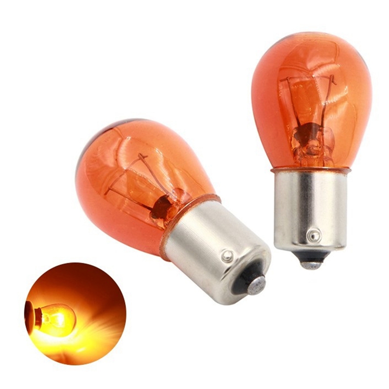 10Pcs 1156 21W 12V Halogen Lamp Amber Car Light Reversing Lights Brake Bulbs Stop Light Rear ...