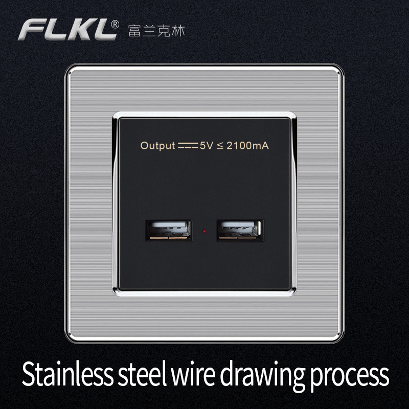 FLKL 220V Black Wall Key Switch Panel 13amp Universal 3/6 Pin Plug ...