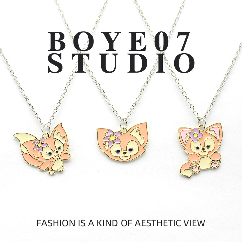 【Mega Sale】Cartoon Lingna Belle Alloy Necklace Cartoon Cute Little Fox ...
