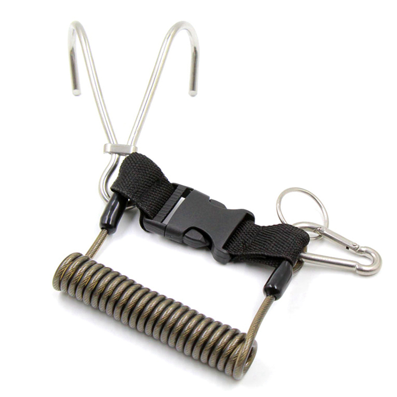 Scuba Reef Stainless SteelHook Double Diving Reef Hook with Spiral Coil ...