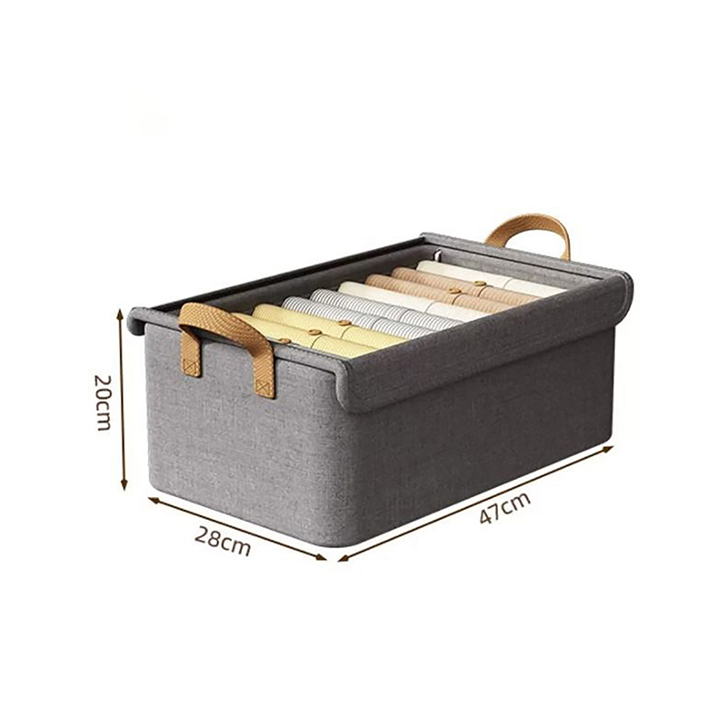 Cationic Steel Frame Folding Storage Box Clothes Trousers Home Multi ...