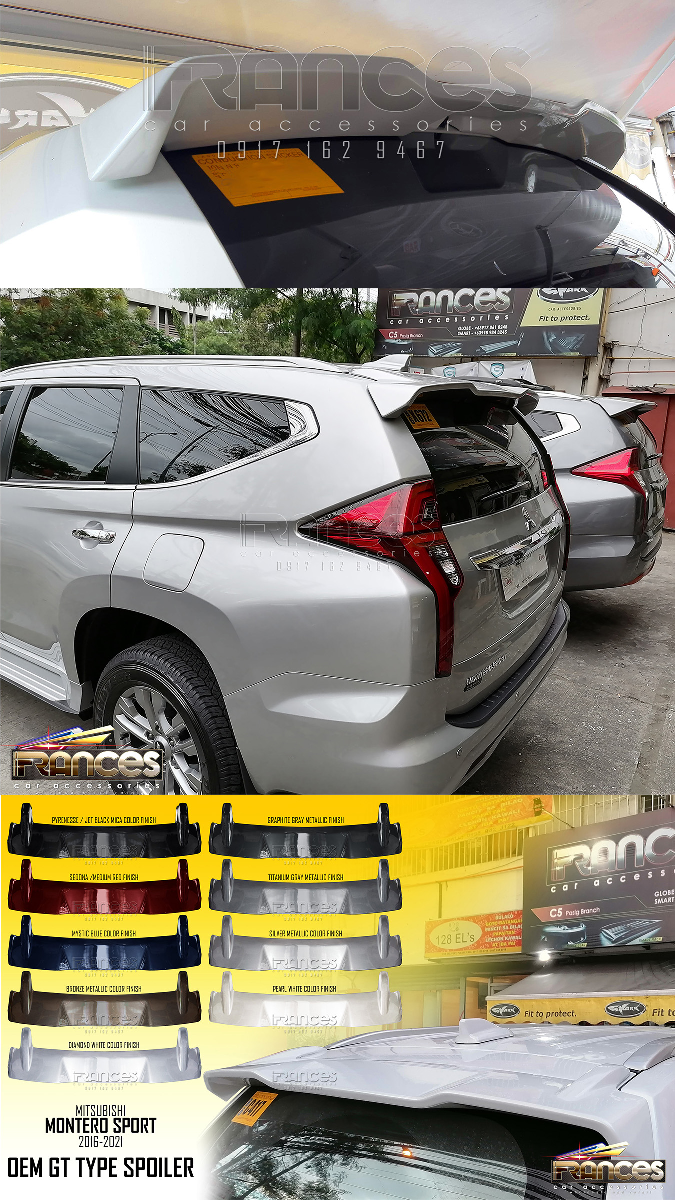 MITSUBISHI MONTERO 2016 to 2025 SPOILER THAILAND MADE ( WITH PAINT ...