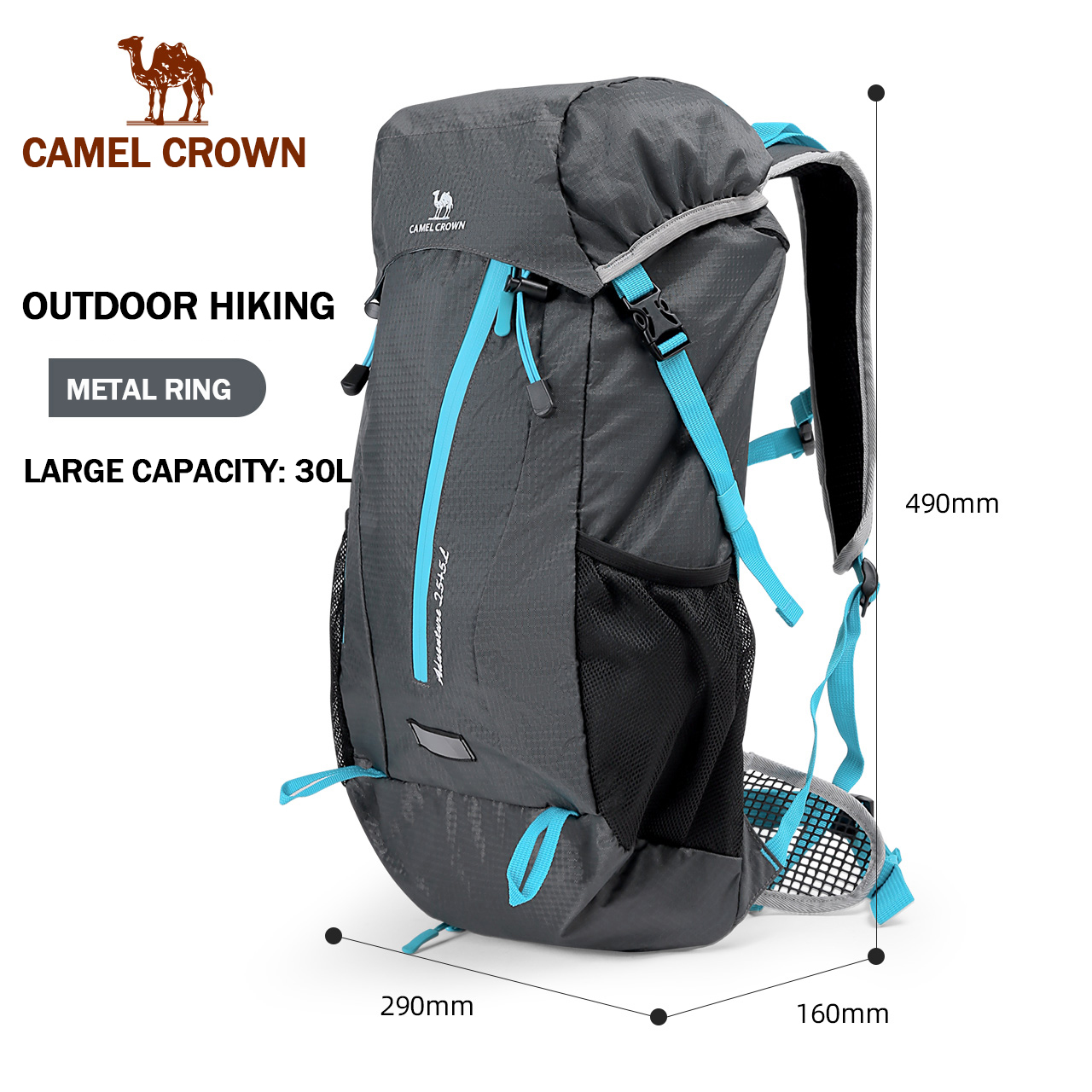 CAMELCROWN 30L กระเป๋าเป้สะพายหลังน้ำหนักเบา,กระเป๋าเดินป่ากลางแจ้งกันน้ำอเนกประสงค์ความจุมาก ...