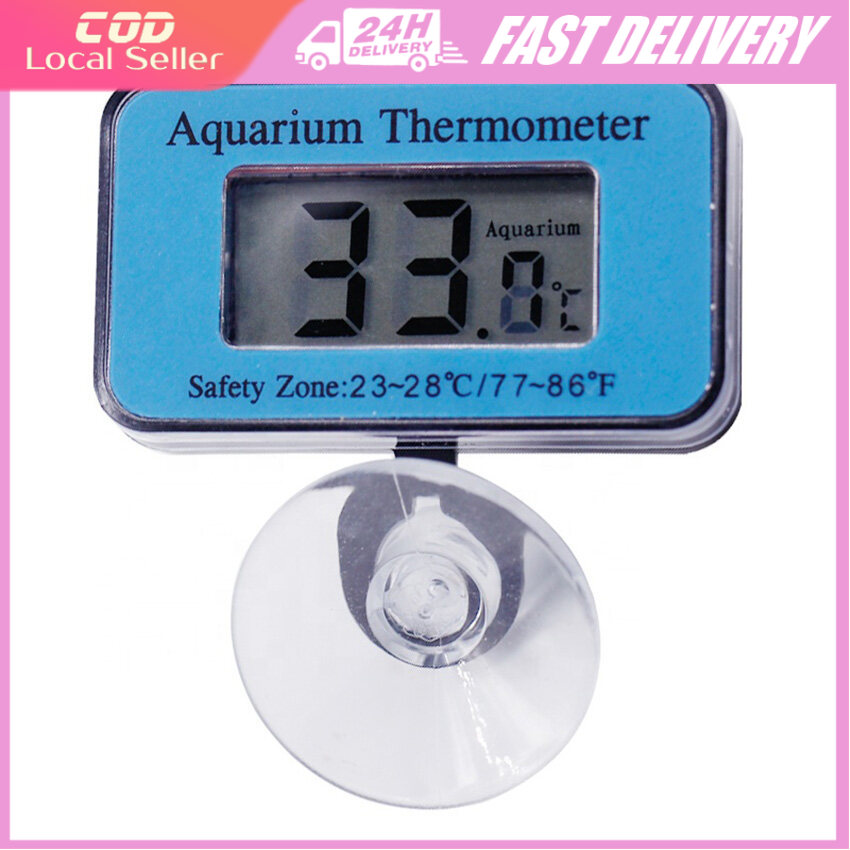 LCD Aquarium Thermometer Digital Submersible Suhu fish tank Temperature ...