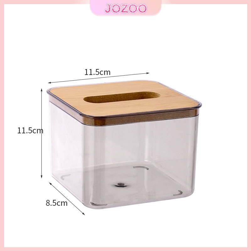 Jozoo Tissue Box Gray Transparent Nordic Style Paper Roll Box Desktop ...