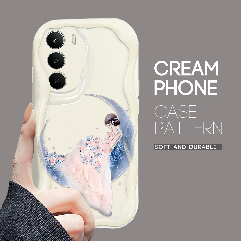 YYDS for Realme C75 Back Cover Moon Girl Case Soft Texture Wavy Edge ...