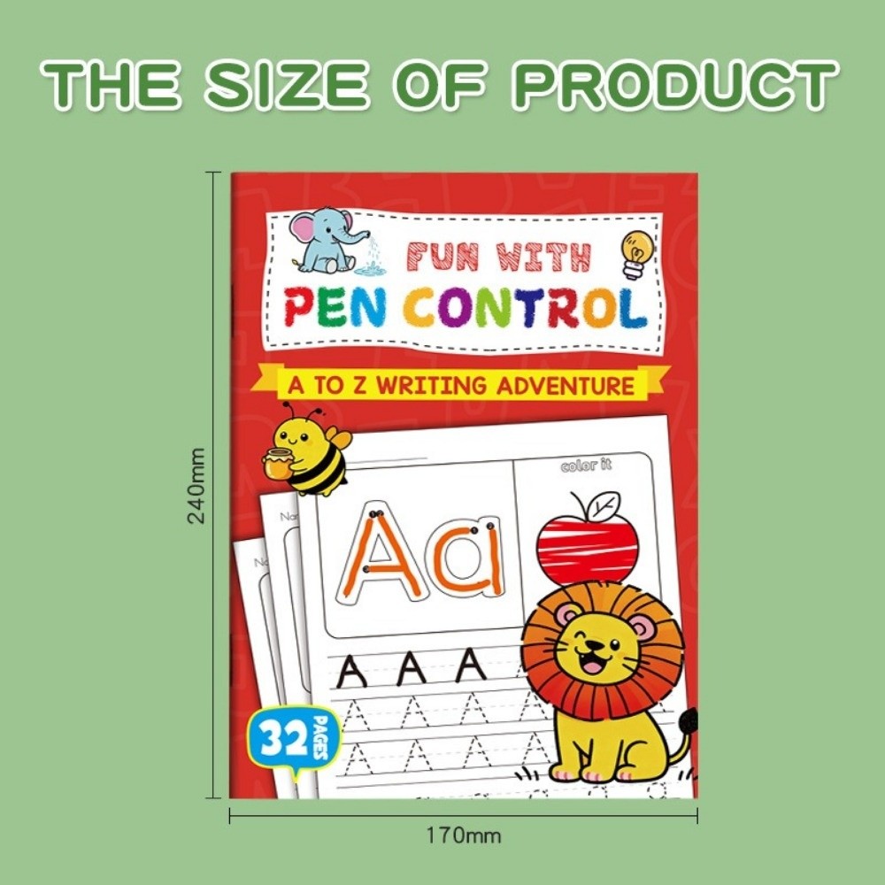 Funny Children English Coloring Book 26 Alphabet Practicing Uppercase ...