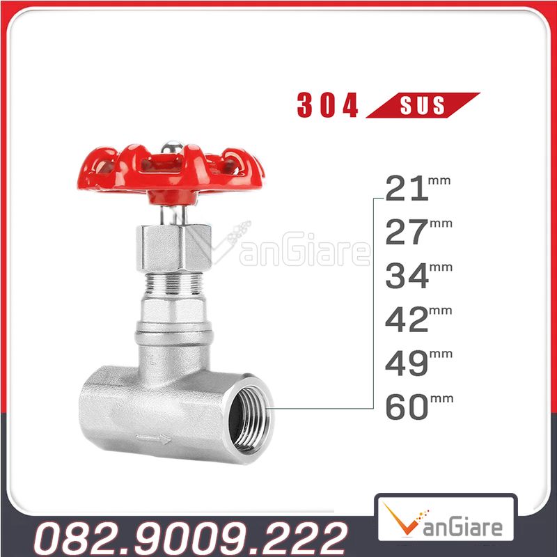 Van hơi inox 304 ren 21 27 34 42 49 60 - van cầu hơi inox 304 | Lazada.vn