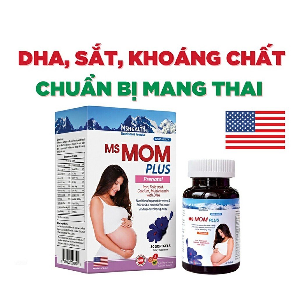 Bổ Sung DHA, Sắt, Calci, Vitamin, Khoáng Chất Cho Phụ Nữ Chuẩn Bị Mang Thai, Cho Con Bú Ms Mom ...
