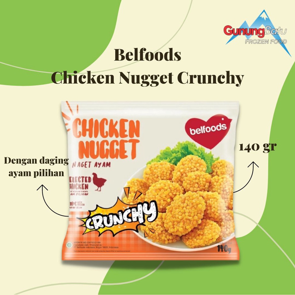 BELFOODS CHICKEN NUGGET CRUNCHY 140 GR RP 10.500 | Lazada Indonesia