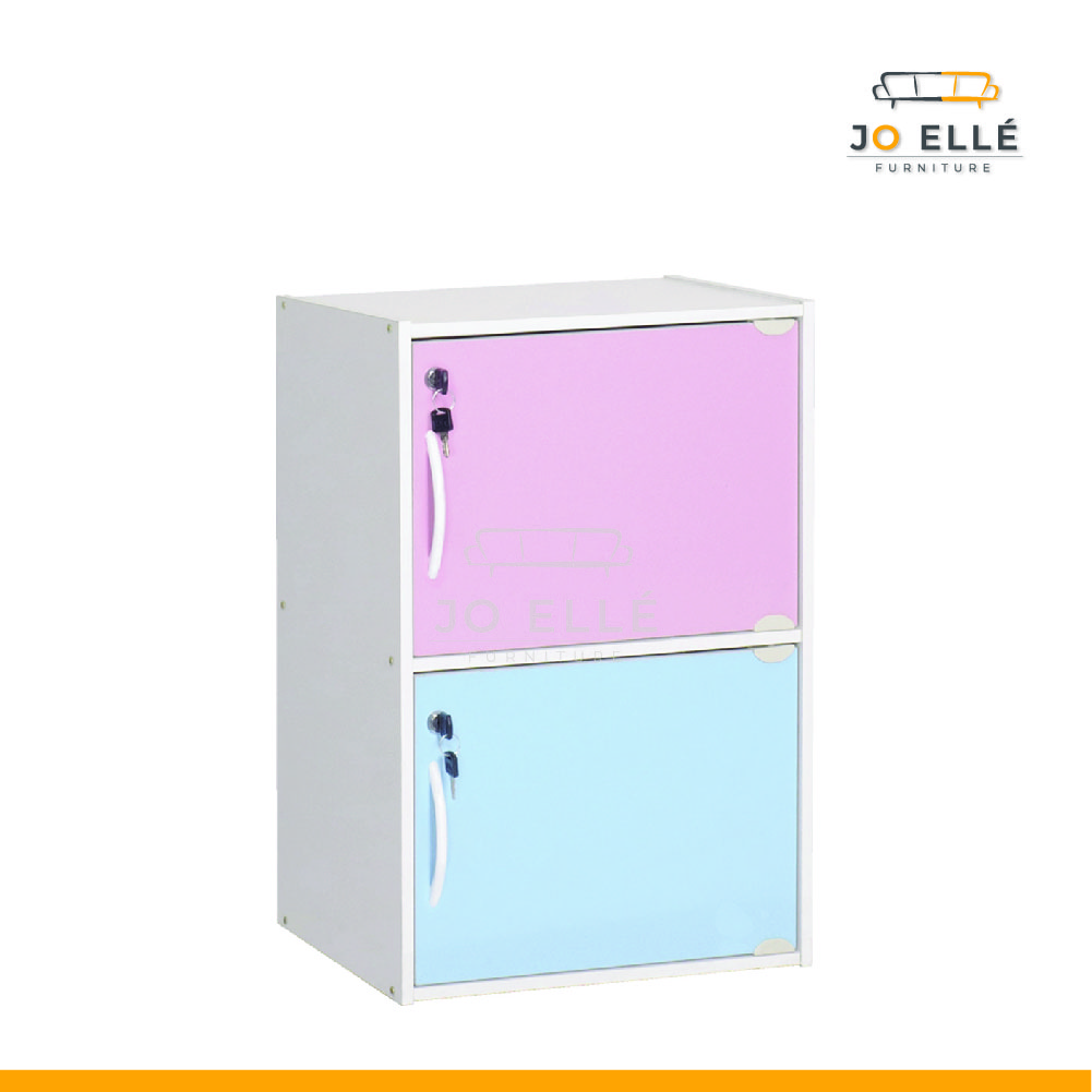 Jo ELLE - Zim 2 Doors Storage Cabinet with Lock / Storage Box with Lock ...