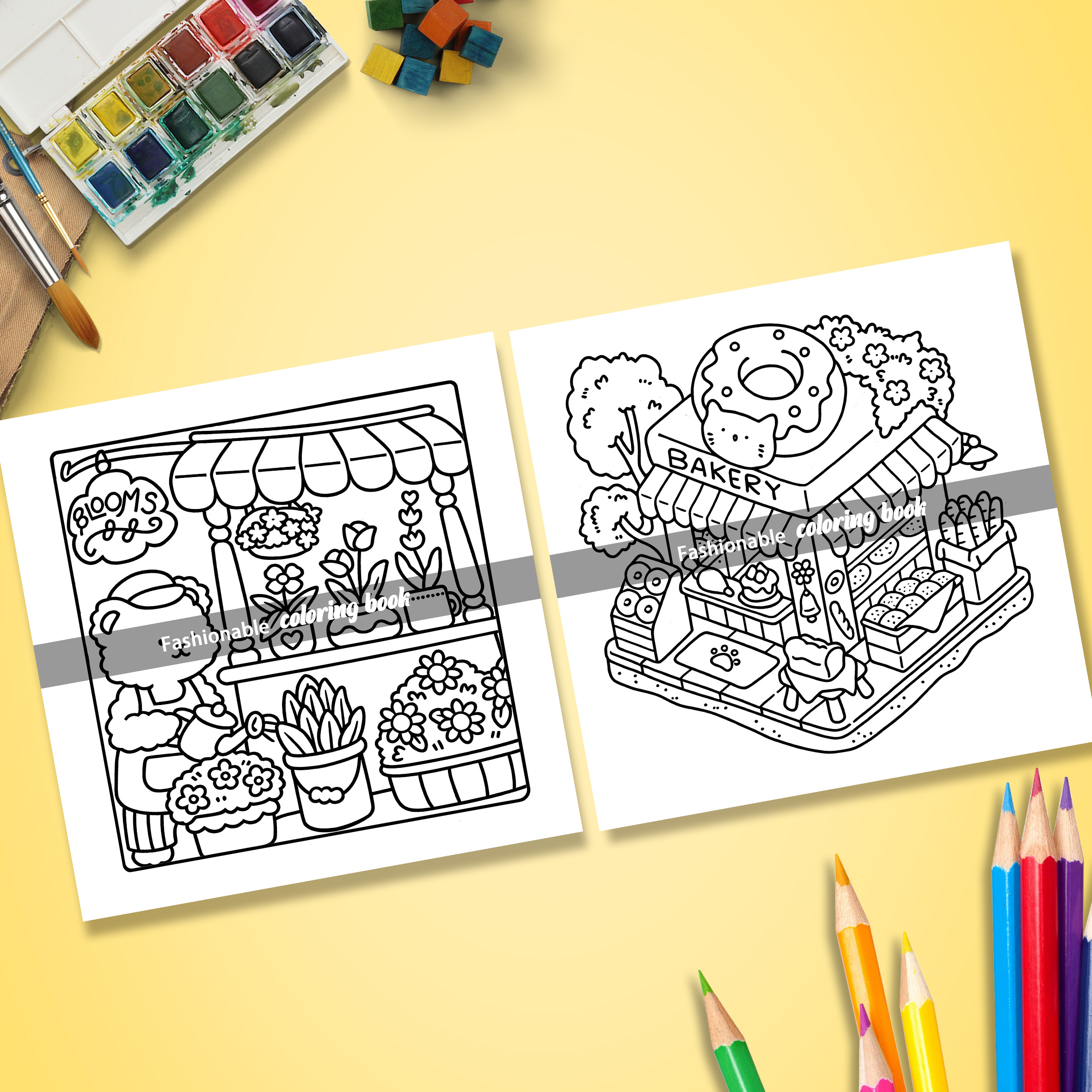 【Sleek】 LITTLE CORNER: Coloring Book for Adults Featuring Cute Cozy ...