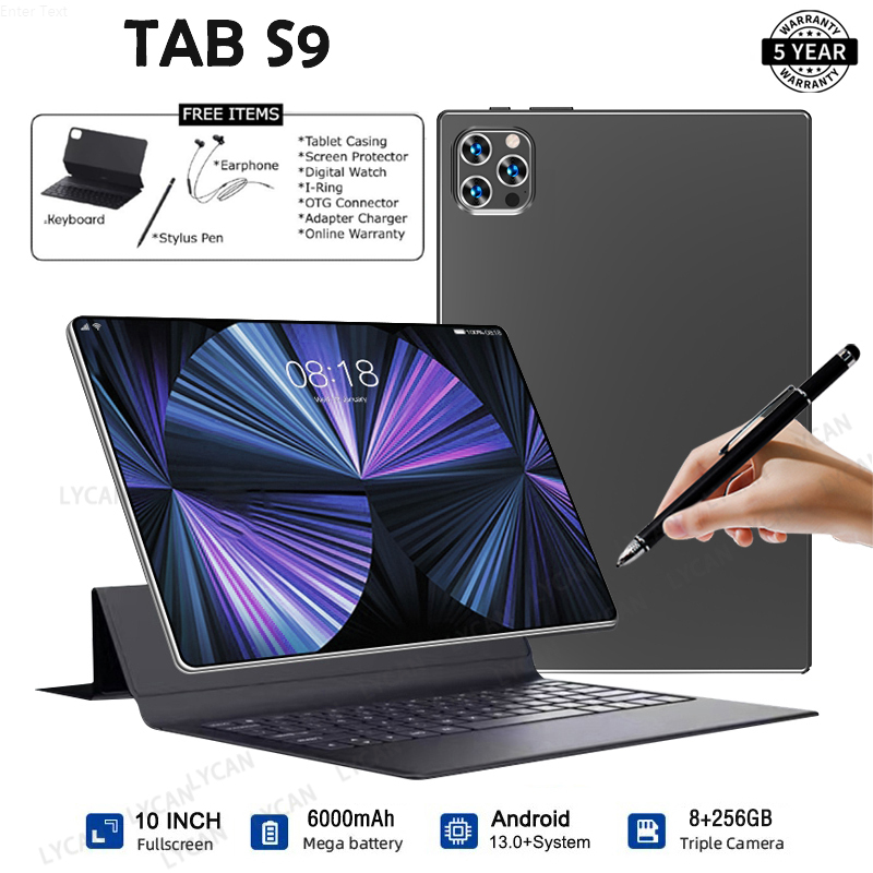 【24H issued+Gifts】LYCAN Tab S9 Ultra Android 10 inch 8GB+256GB Gaming ...
