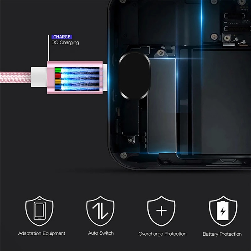 Type C USB Fast Charging Cable for Huawei Mate60 P50 Nova 9 Honor 80 ...
