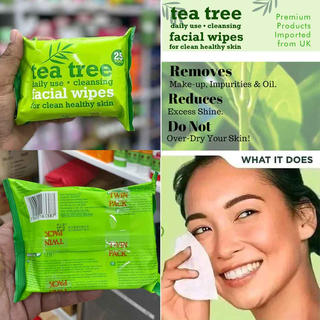 TEA TREE facial Cleansing Wipes | Daraz.com.bd