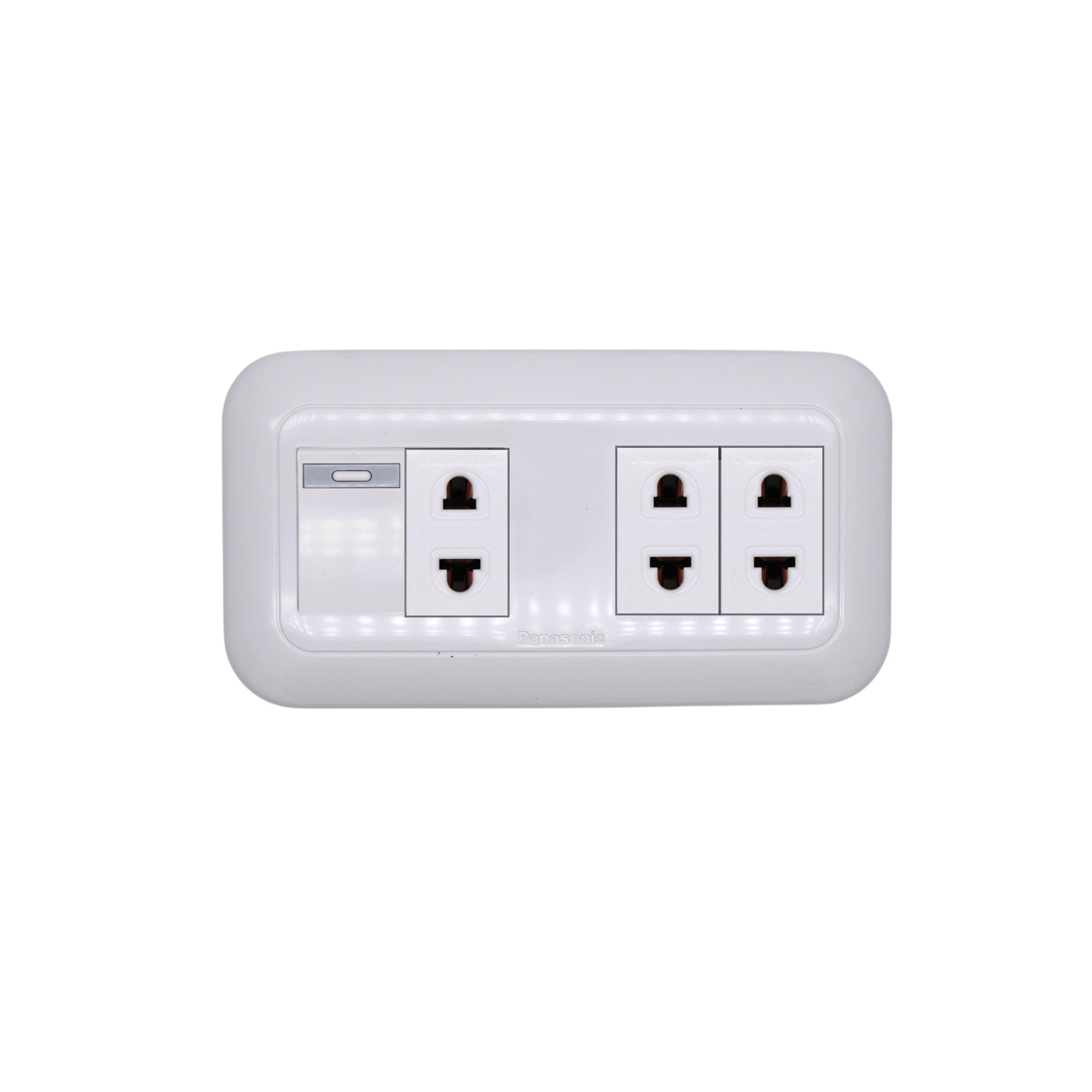 Panasonic WEJ Segi Tahu Double 4 Gang 4 Way Saklar Stop Kontak Empat ...