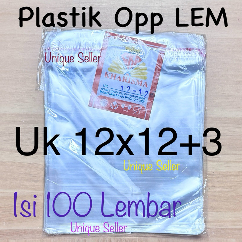 Plastik Opp Roti Kerupuk (SEAL/LEM) 12x12 cm isi 100 / Kantong Plastik ...