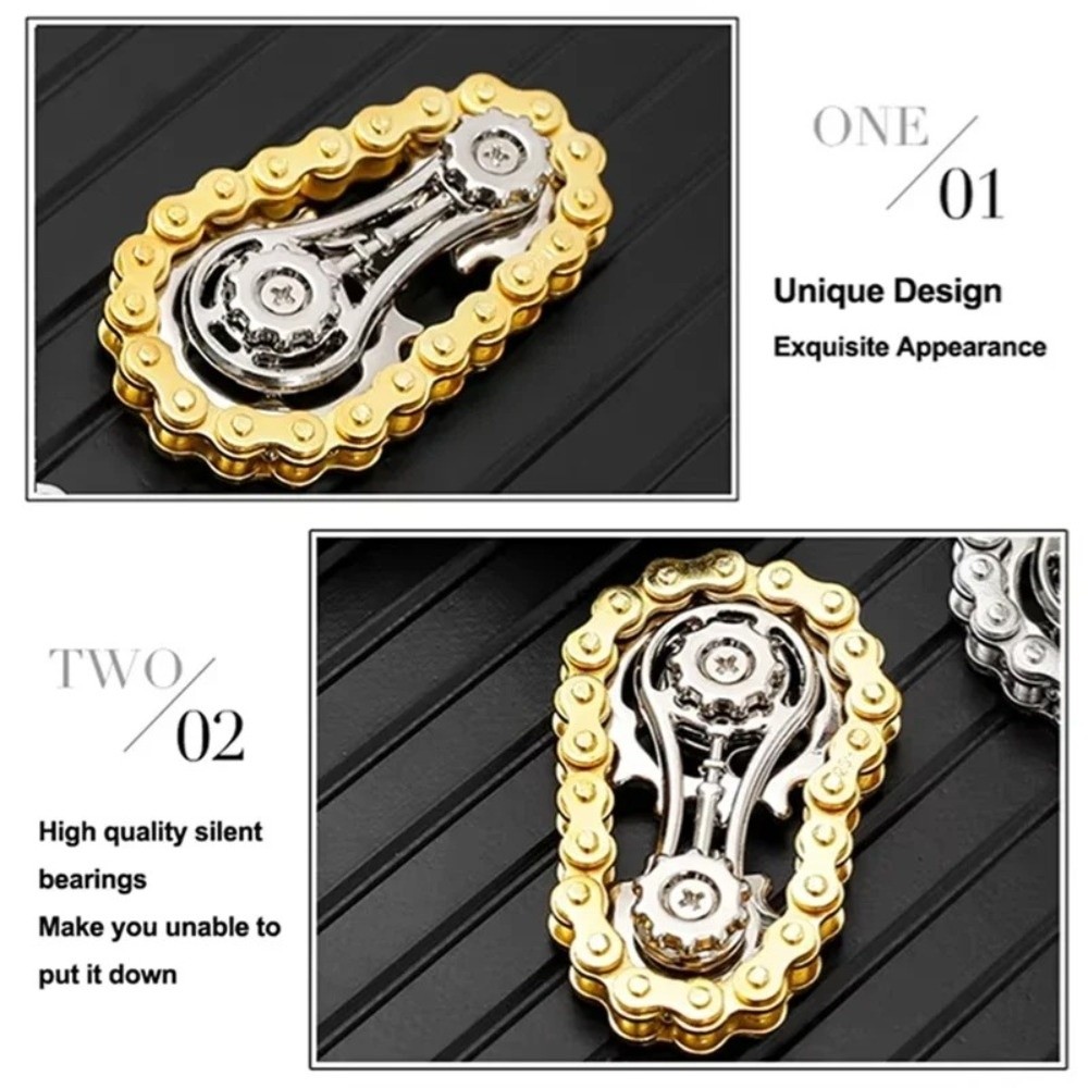 Mechanical Toy Creative Flywheel Fidget Spinner Metal DIY Sprockets ...