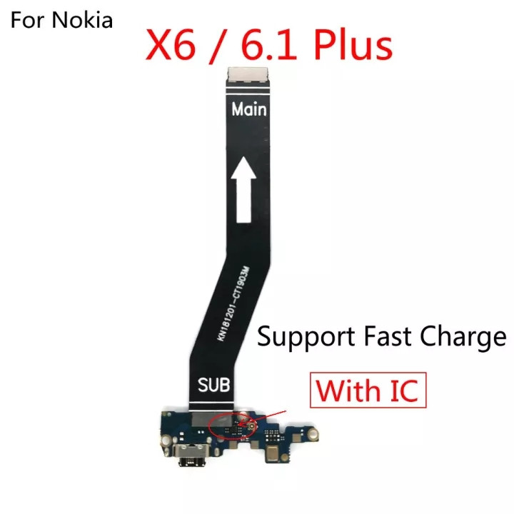 For Nokia X6 / 6.1 PLUS Charger USB Charging Dock Port Board with IC ...