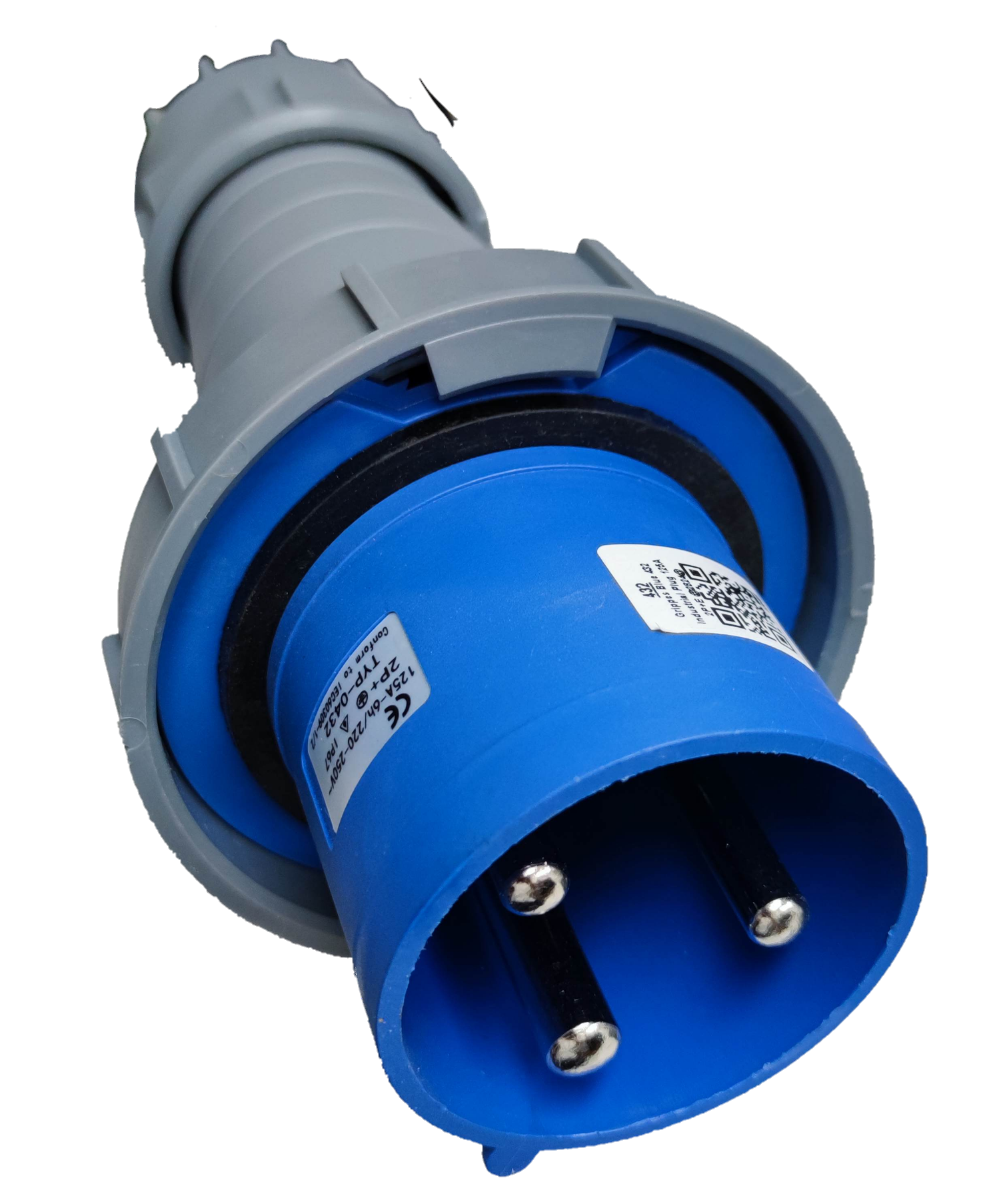 125A Industrial Plug Cord Connector Type 2P+E 250V AC # 432 ( 3Pins ...