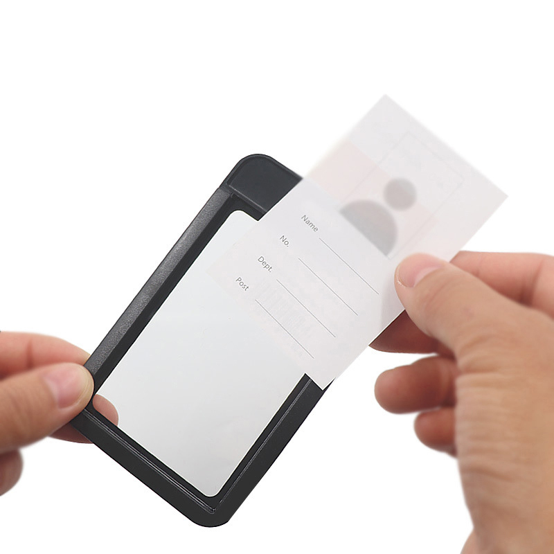 Simple Document Card Holder Retractable Sliding Cover Bus Card ID Card ...