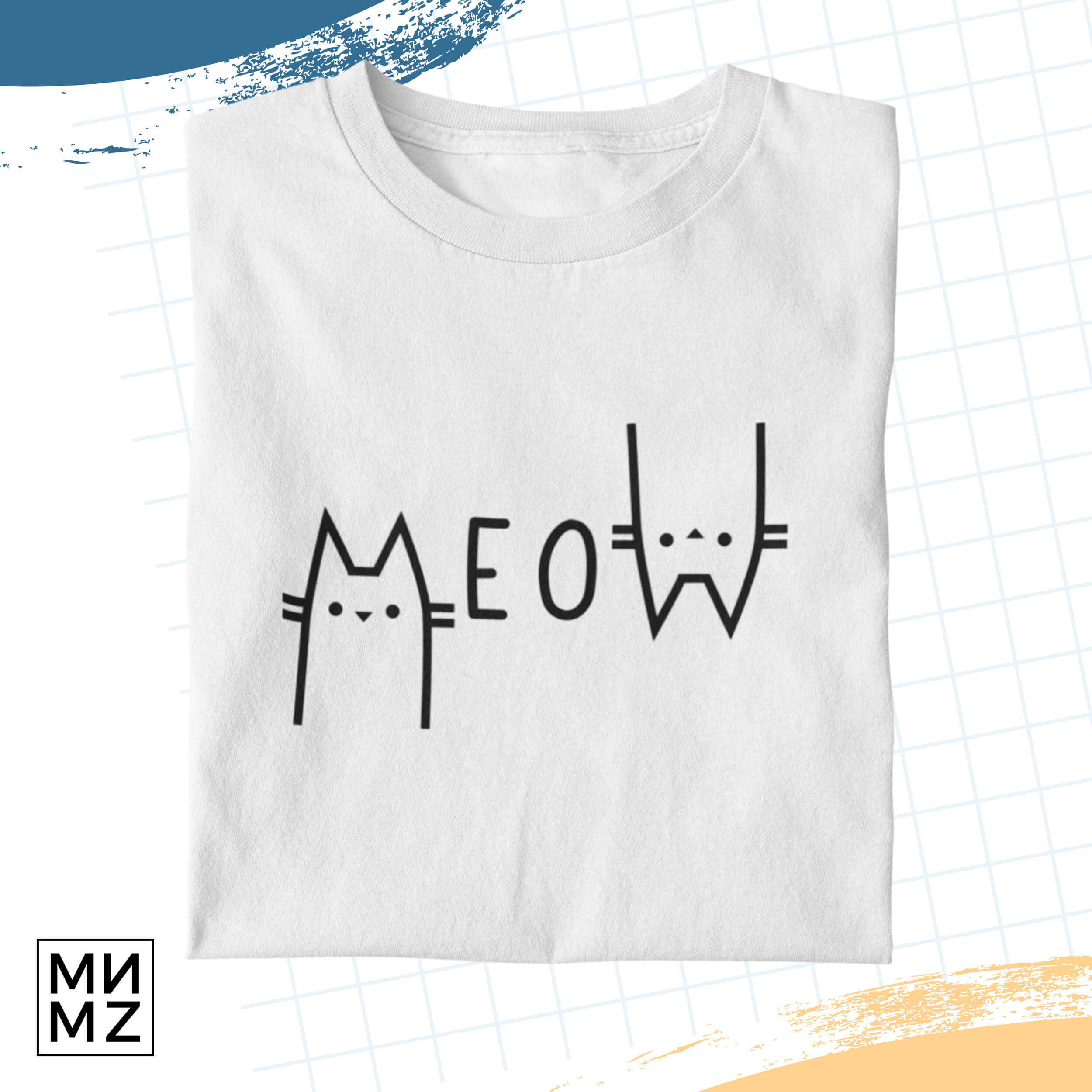 MNMZTEE | MEOW FUNNY CAT GRAPHIC TEES UNISEX FOR MEN WOMEN SHIRT ...