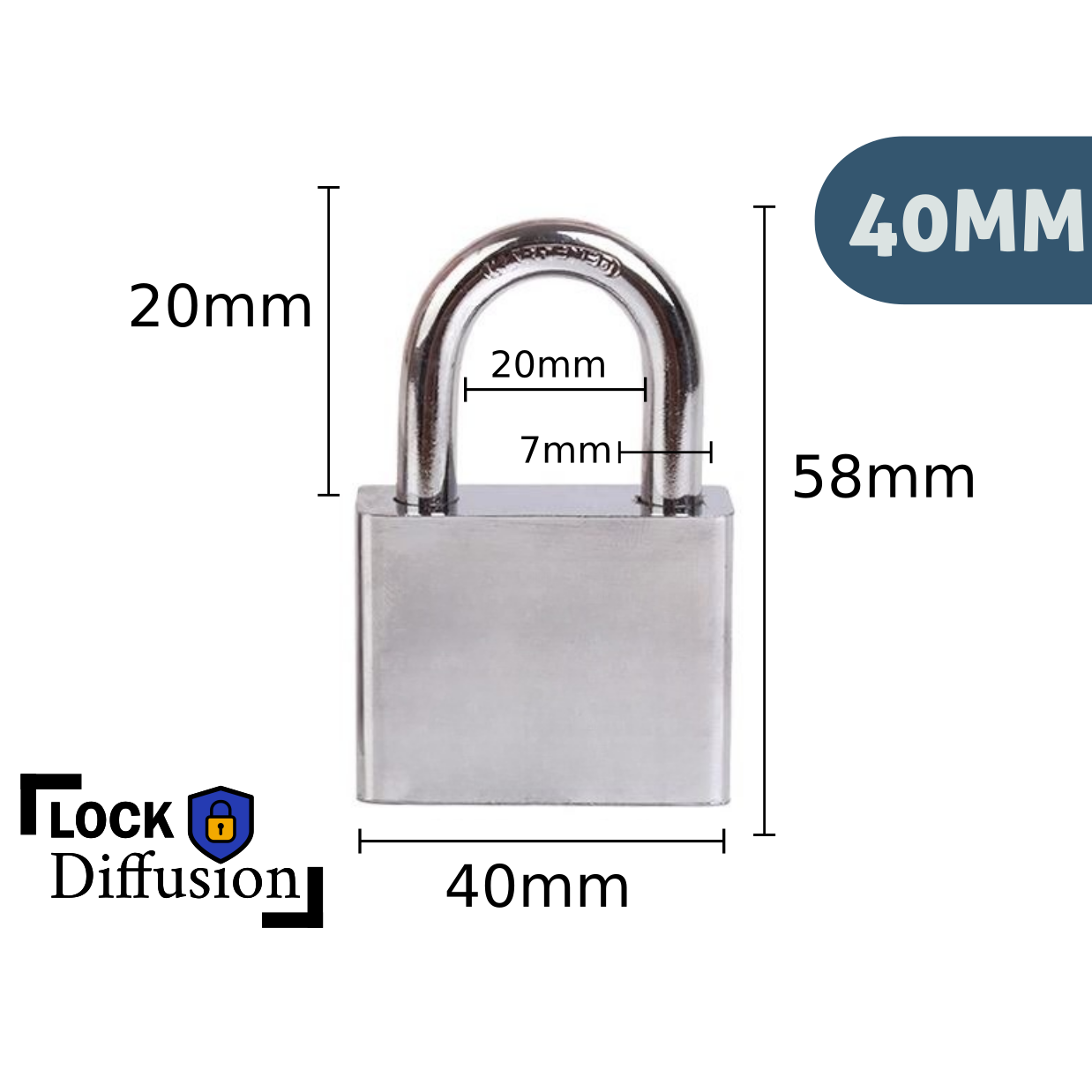 Premium Silver Stainless Steel Padlock: Rust & Water Resistant, Long ...