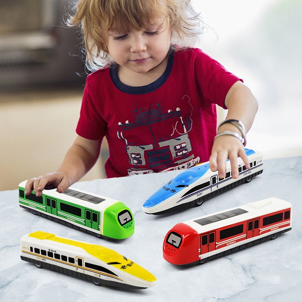 Boys Girls High-speed Pull Back Train Educational Colorful Train ...