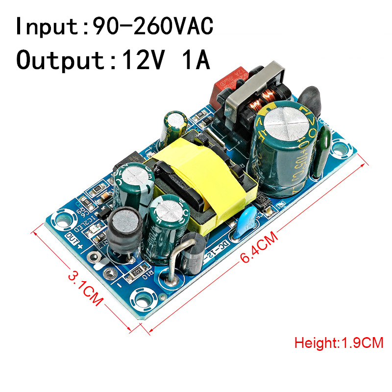 AC 90-260V ถึง DC 12V 1A 2A 4A 6A 8A 13A 17A 12W-204W โมดูลสวิทช์ AC-DC ...