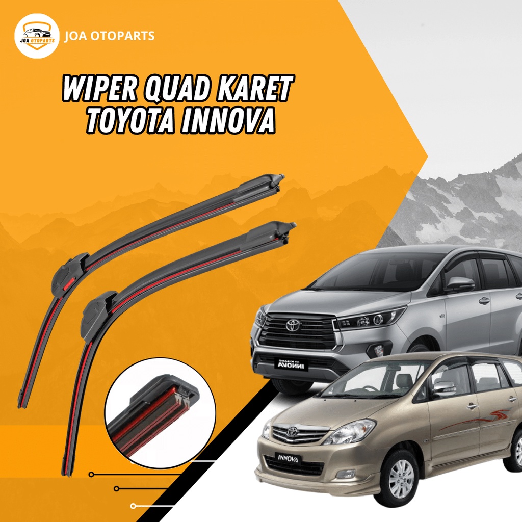 Wiper Quad Karet 4 Lapis Karet Toyota Kijang Innova / All New Innova ...