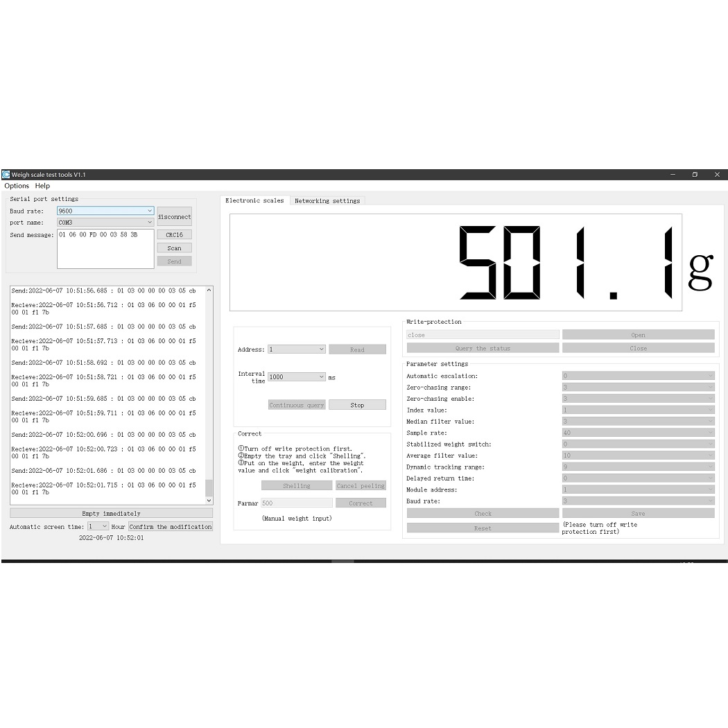 HX711 Pressure Weight Sensor RS485 UART Modbus RTU Electronic Scale ...