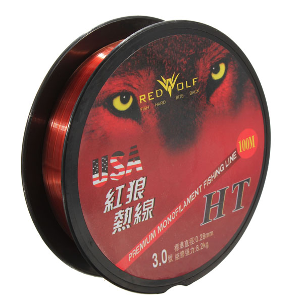 Outdoor Fishing Line Chic 100M Nylon Line Red Computers Wolf Size ...