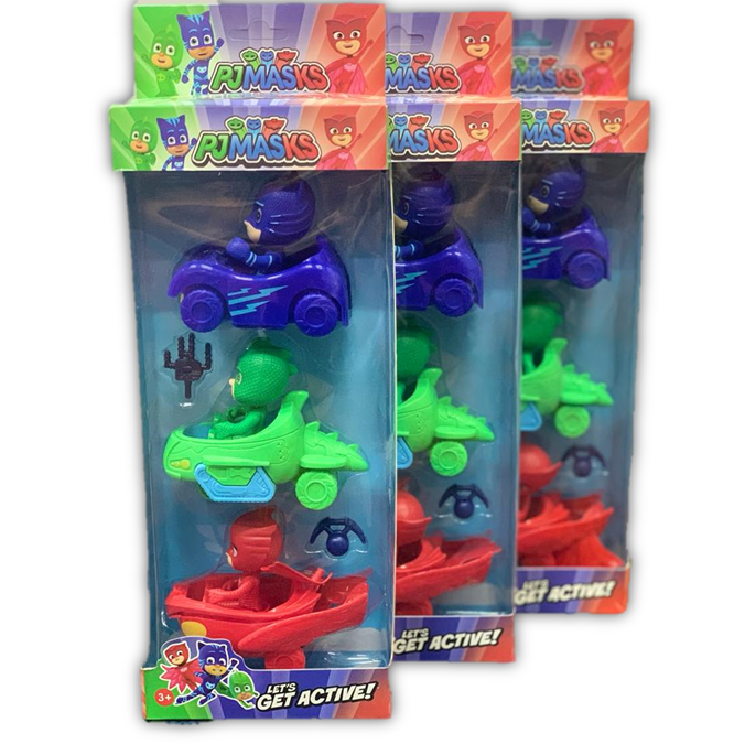 PJ Masks 3 Cars Deluxe Set, Toy Gift Set With Catboy-Car, Owlette ...