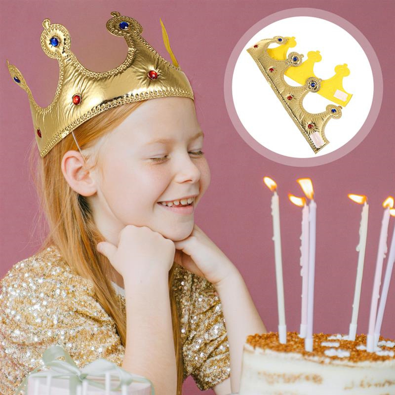 Birthday Crown Hats Girl Queen Hat Boys King Kids Adult Party Hats ...