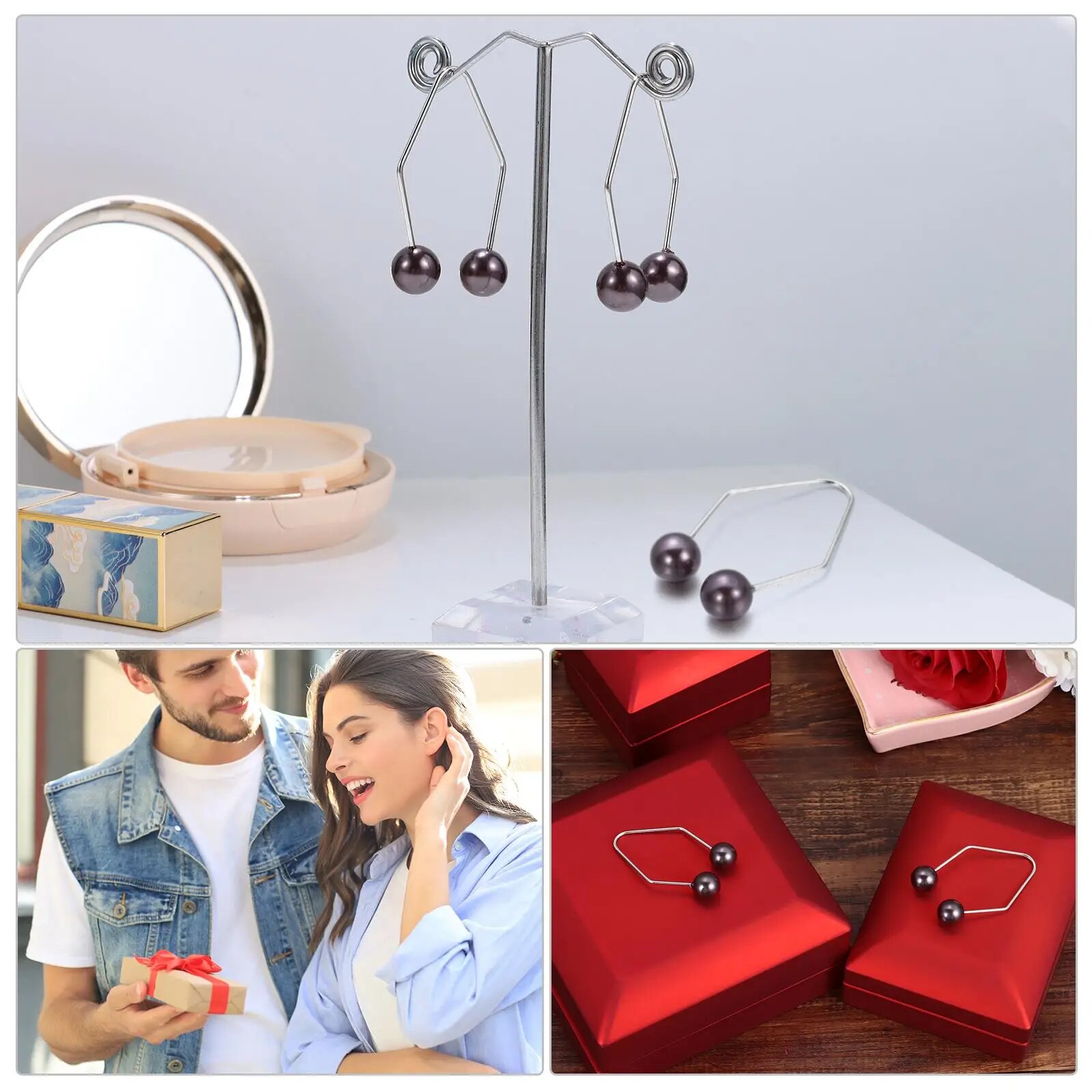 1 Pair Pearl Dimple Trainer Gift Alloy Easy to Wear Facial Dimple Make ...