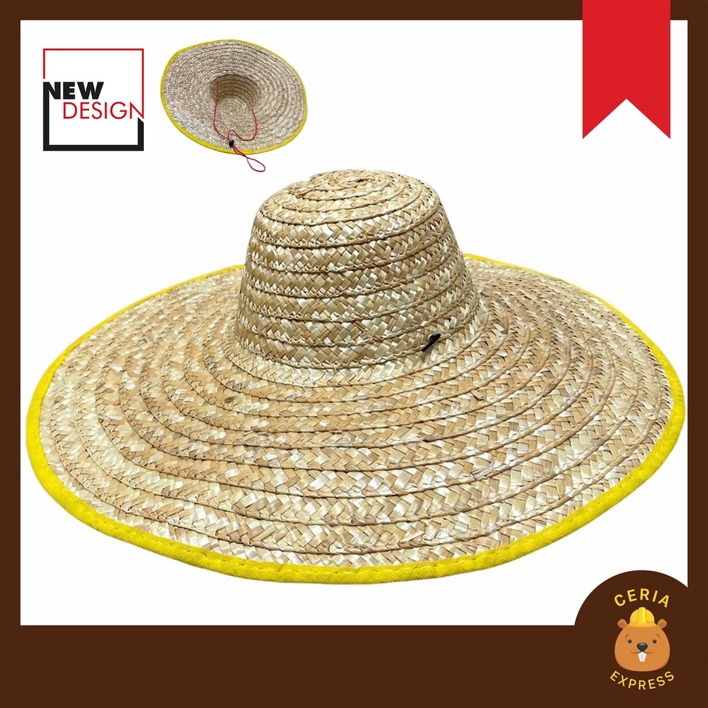 💥WHOLESALE💥 20 Grass Straw Farmer Hat with Adjustable Strap/ Topi ...
